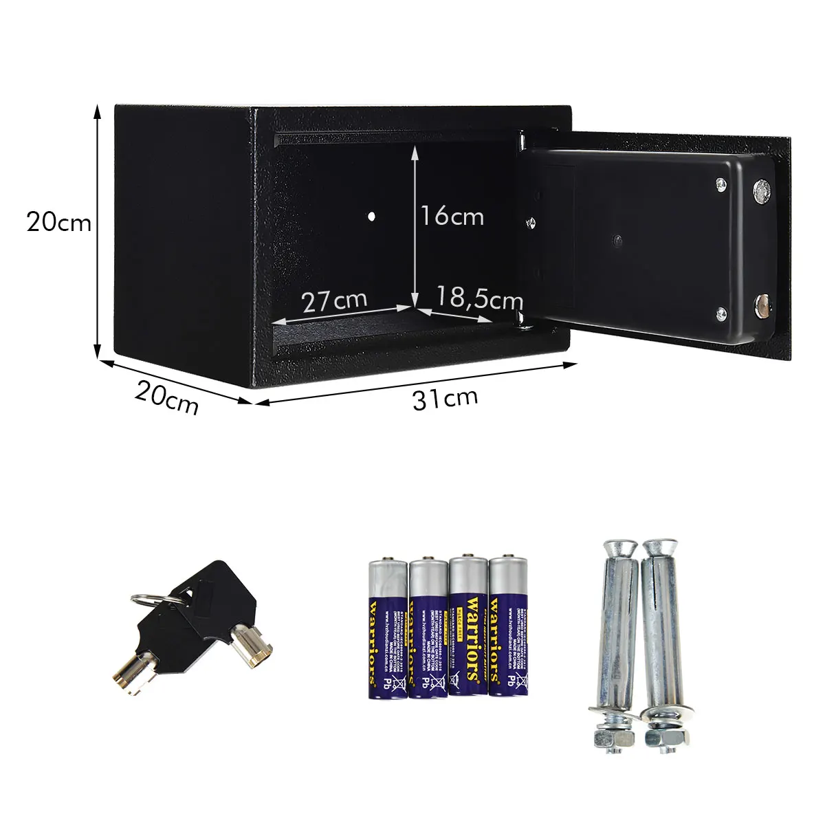 Digital-Security-Safe-with-2-Emergency-Keys-Electronic-Safe-with-Keypad ...