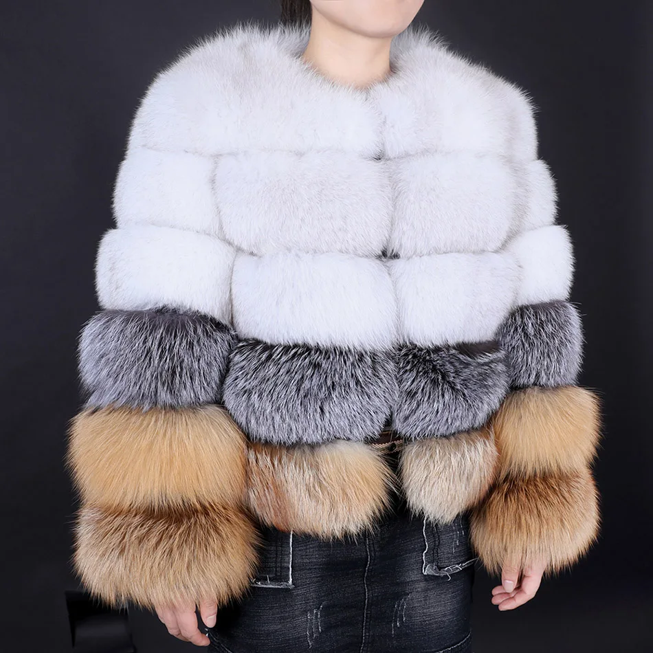 2025 MAOMAOKONG Winter Women Real Fur Coat Natural Fox Fur Jacket O ...