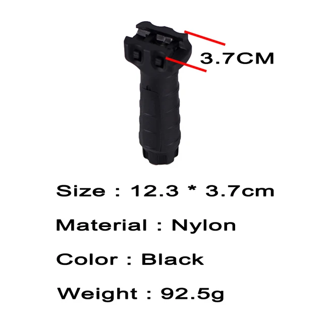 Nylon Short Handle Grip For Pistol Rifle Tactical Air Guns Airsoft Gen9 ...