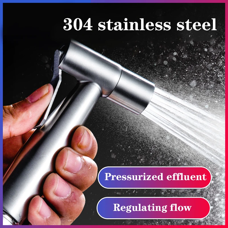 Stainless Steel Toilet Hand Held Bidet Faucet Sprayer Bidet Set Sprayer ...