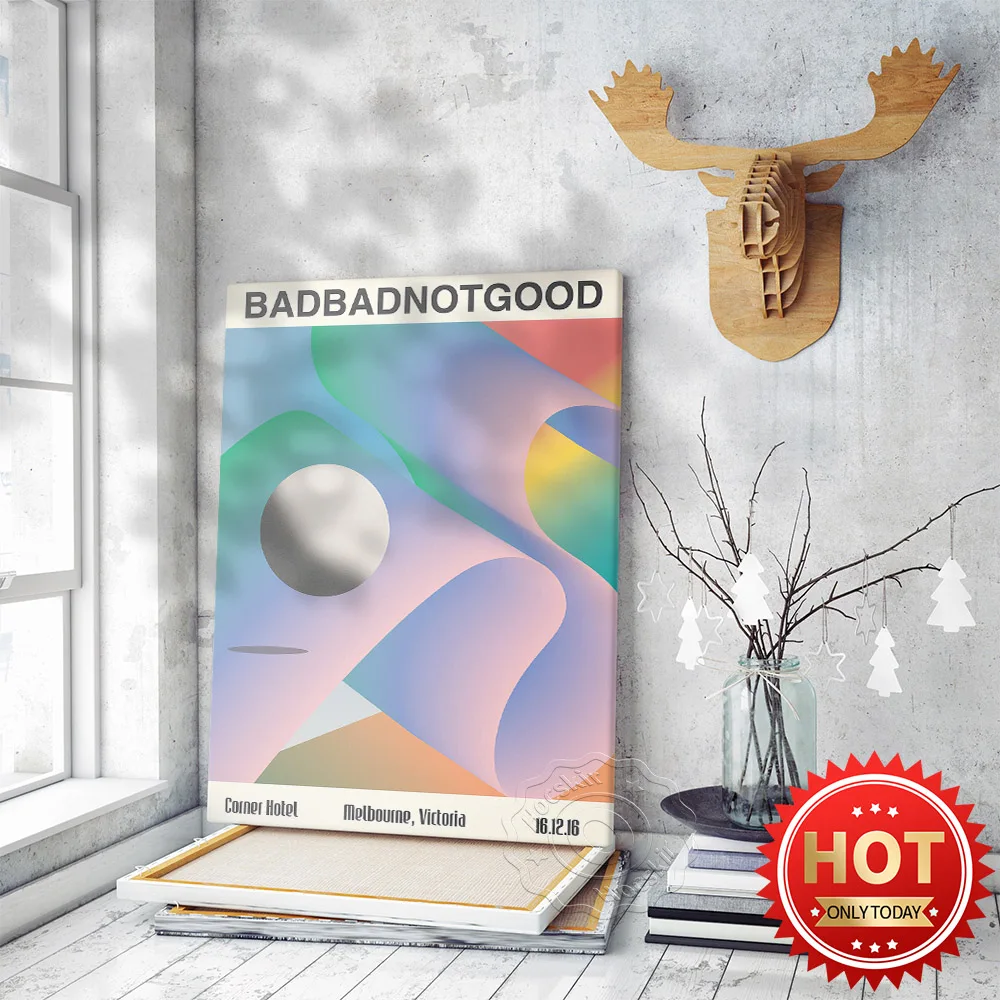 BADBADNOTGOOD Band Poster Melbourne Victoria Wall Art Music Gig badbadnotgood-band-poster-melbourne-victoria-wall-art-music-gig
