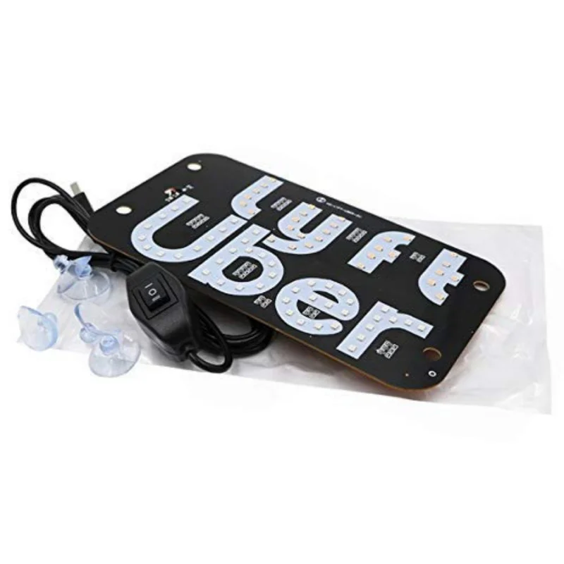 UBER/LYFT LED Sign Decor With Suction Cups Glowing Decor Accessories ...