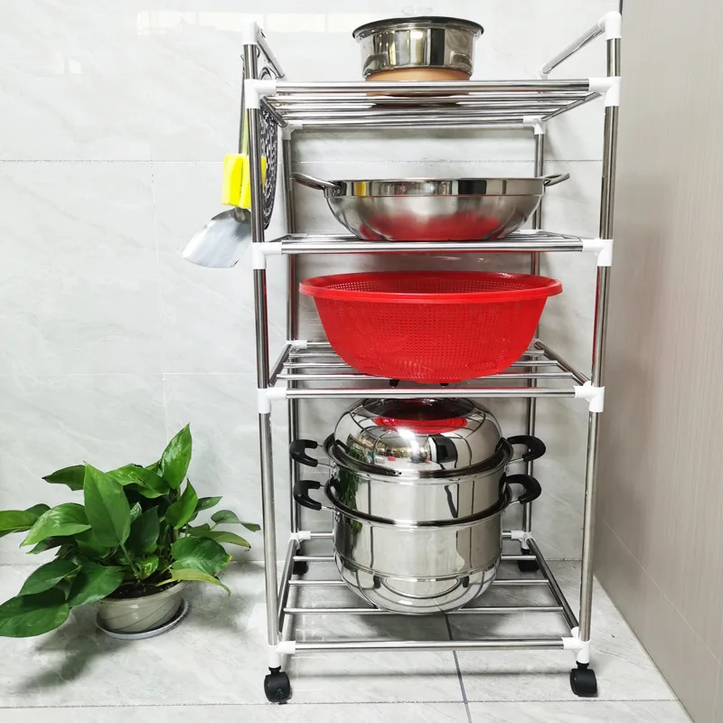 Stainless Steel Floor Standing Storage Racks Multifunctional Multi ...