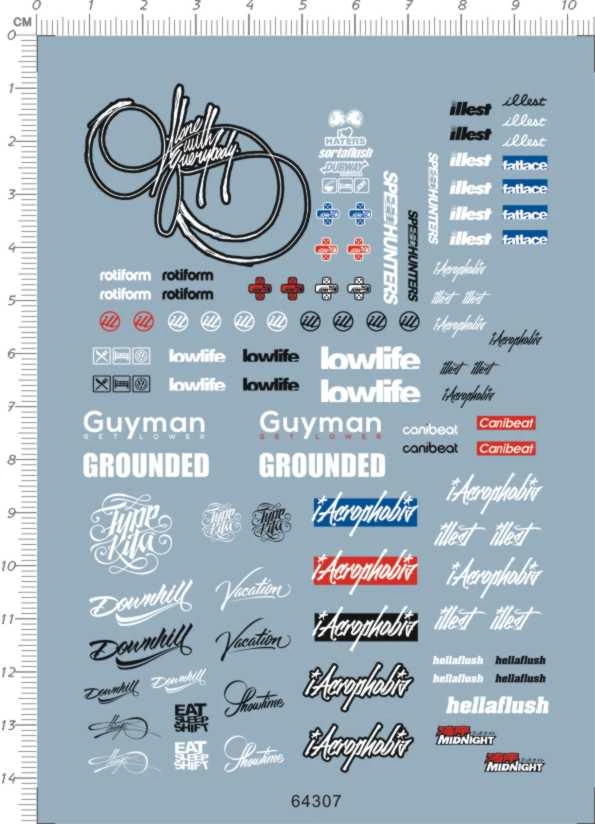 Super Detail Up 1/24 Scale Raing car Logo Markings Model Kit Water ...