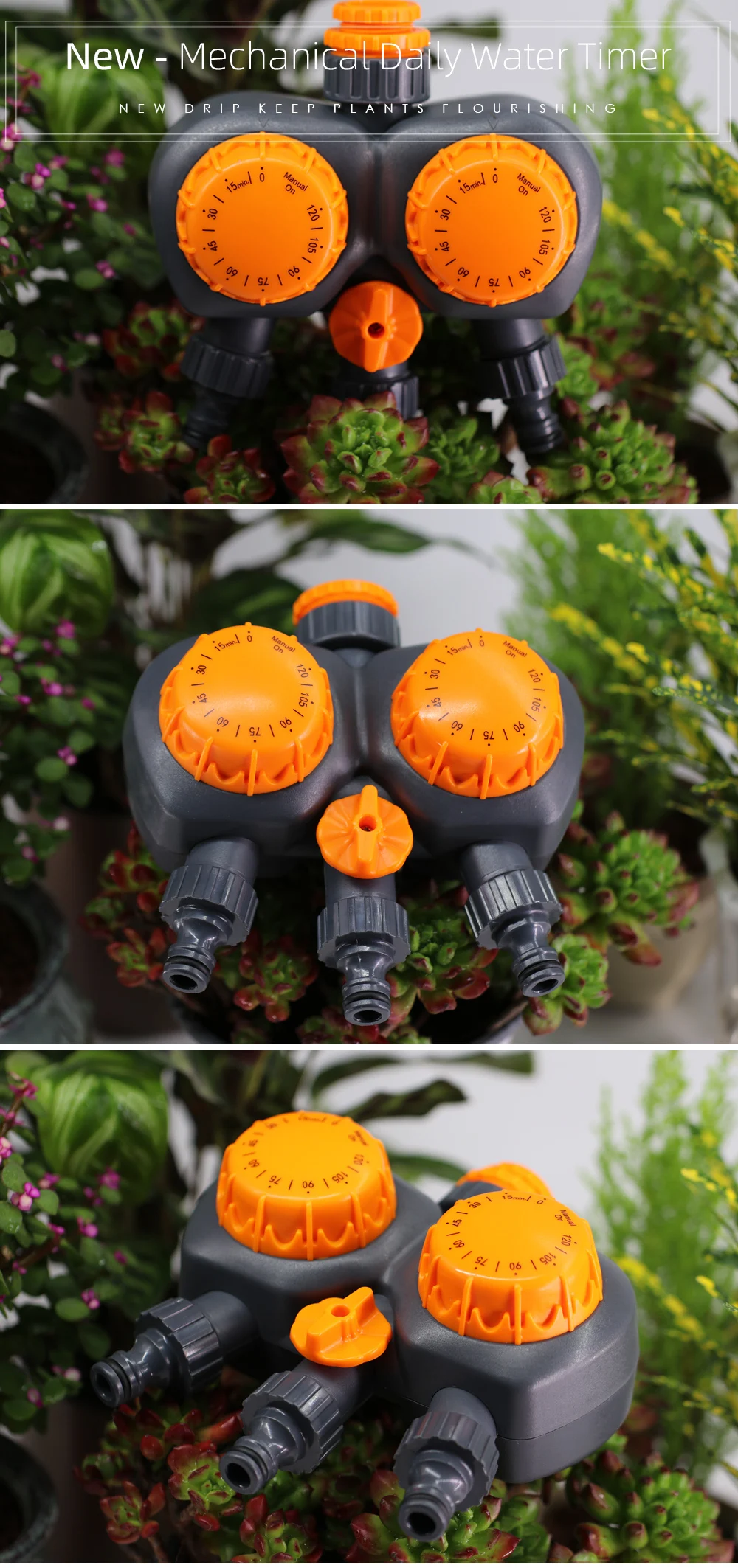 Programmateur arrosage,Minuterie d'arrosage mécanique pour jardin,serre,d'argile goutte à goutte ...