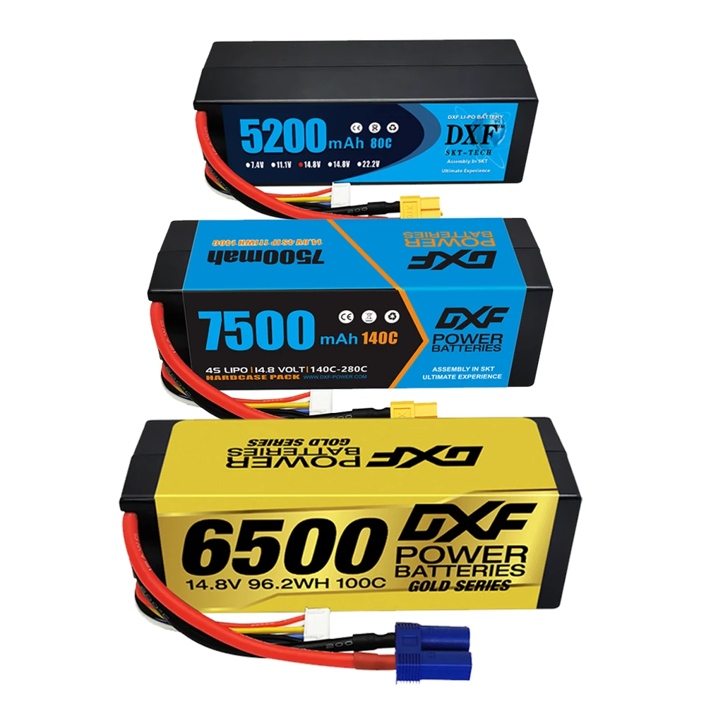 2PCS-DXF-POWER-Lipo-4S-14-8V-7500MAh-6500Mah-5200Mah-140C-100C-80C ...