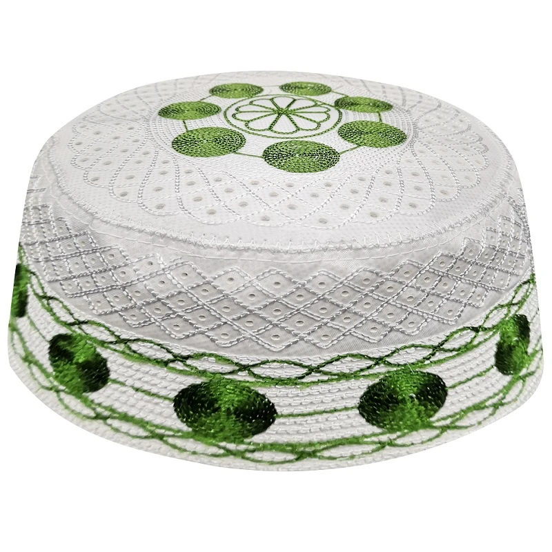 Tapis Priere Islam Seccade Kippah Caps Muslim Prayer Caps Homme Green ...