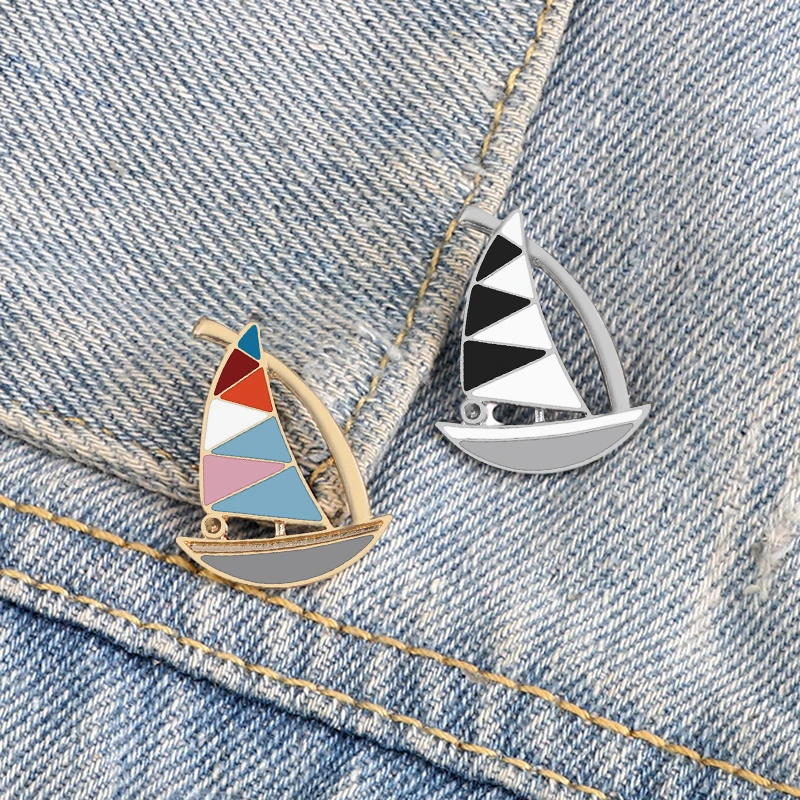 Creative-Sailboat-Enamel-Pins-Small-Cute-Boat-Brooches-Cartoon-Jewelry ...