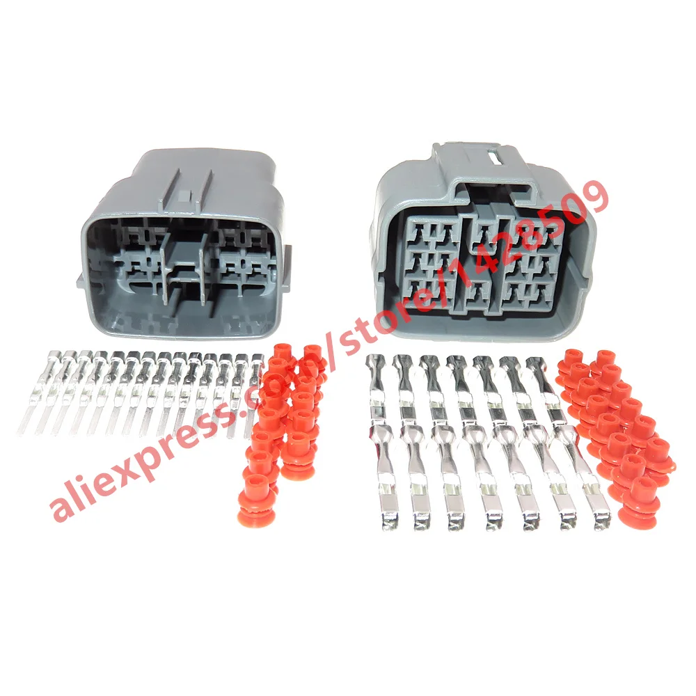 1-Set-14-Pin-Way-Female-Male-Car-Headlight-Plug-Waterproof-Wire-Harness ...