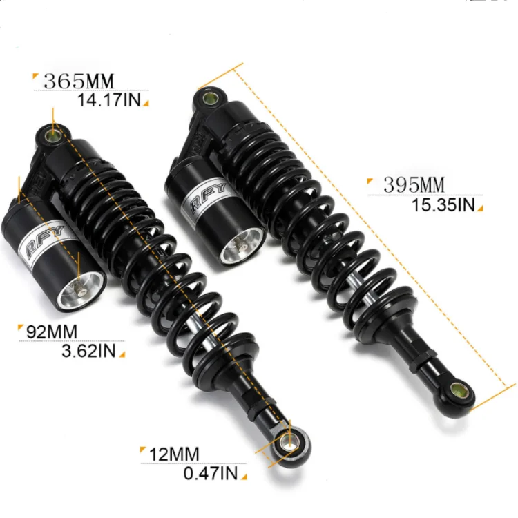 New-365MM-8mm-Spring-Shock-Absorber-Motorcycle-Air-Impact-Device-for ...
