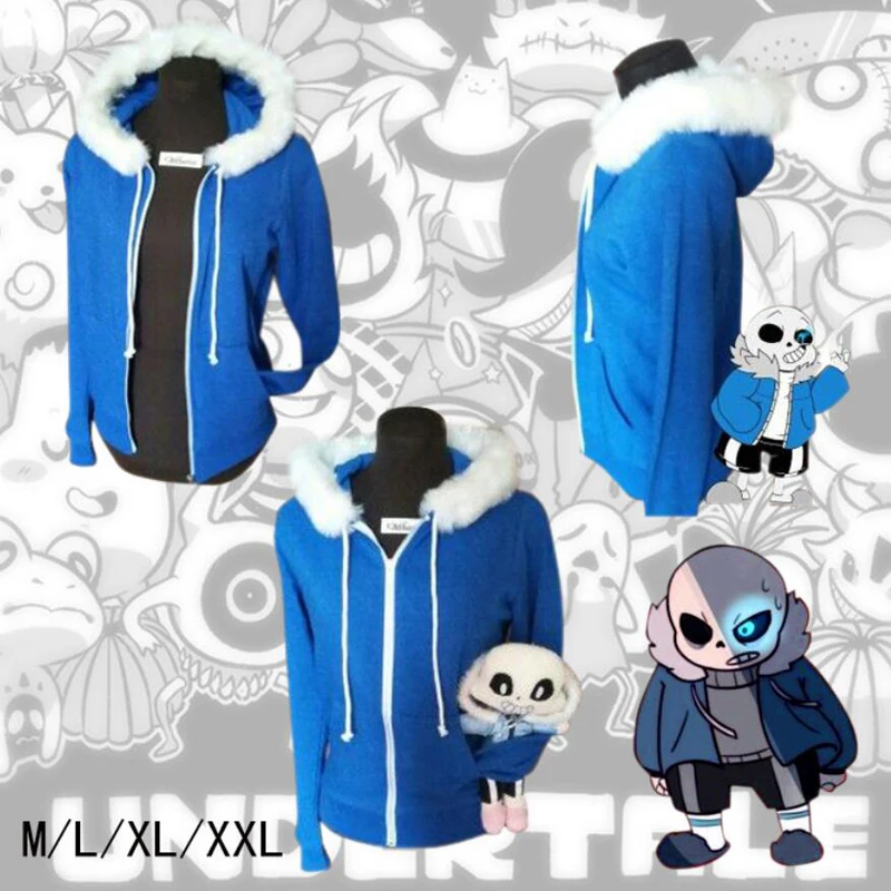 Sans Undertale Hoodies คอสเพลย์ COOL Latex Mask โครงกระดูกเสื้อ Plus ...