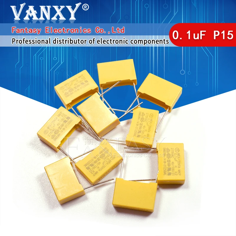 20pcs 100nf Capacitor X2 Capacitor 275vac Pitch 15mm X2 Polypropylene ...