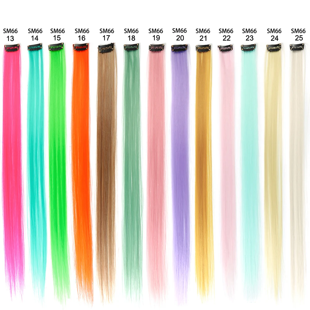 Accessoires coiffure,Extensions capillaires synthétiques à Clips pour ...