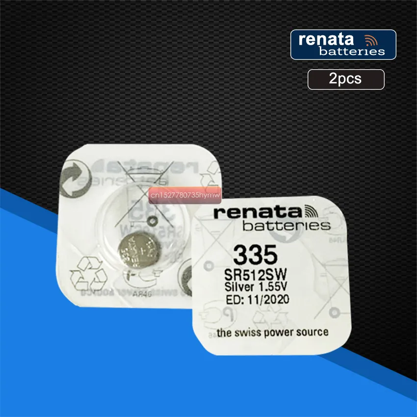 2pack Original Renata Swiss Battery 335 SR512SW 1.55V for Watch Silver ...