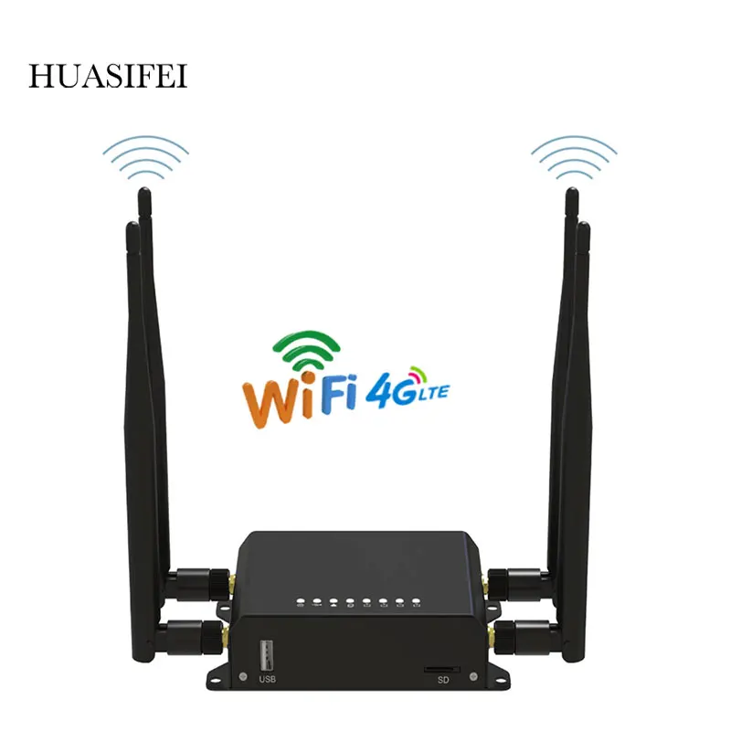 HUASIFEI 4G CAT6 router 300Mbp Wifi wireless CPE MT7620A chip SIM card ...