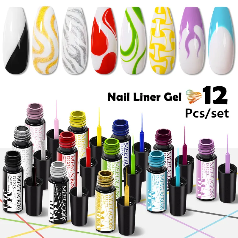 6-12Pcs-Line-Polish-Gel-Kit-Nail-Art-Design-For-UV-LED-Painting-Nail ...