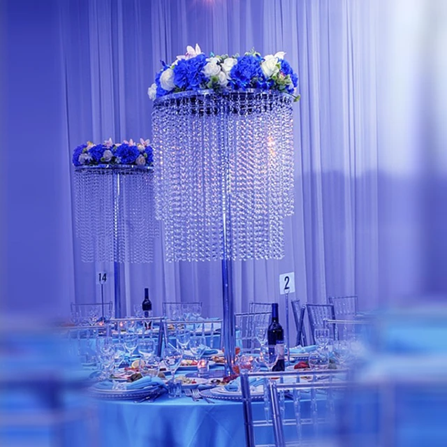 Royal Blue And Silver Wedding Centerpieces