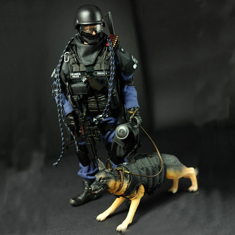 Figura de soldado SWAT a escala 1/6 + conjunto de modelo de perro ...
