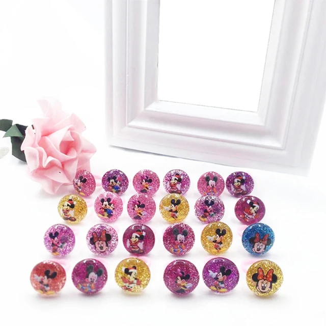 12pc/lot Disney Frozen Princess Elsa Anna Rings Acrylic Crystal Kids ...