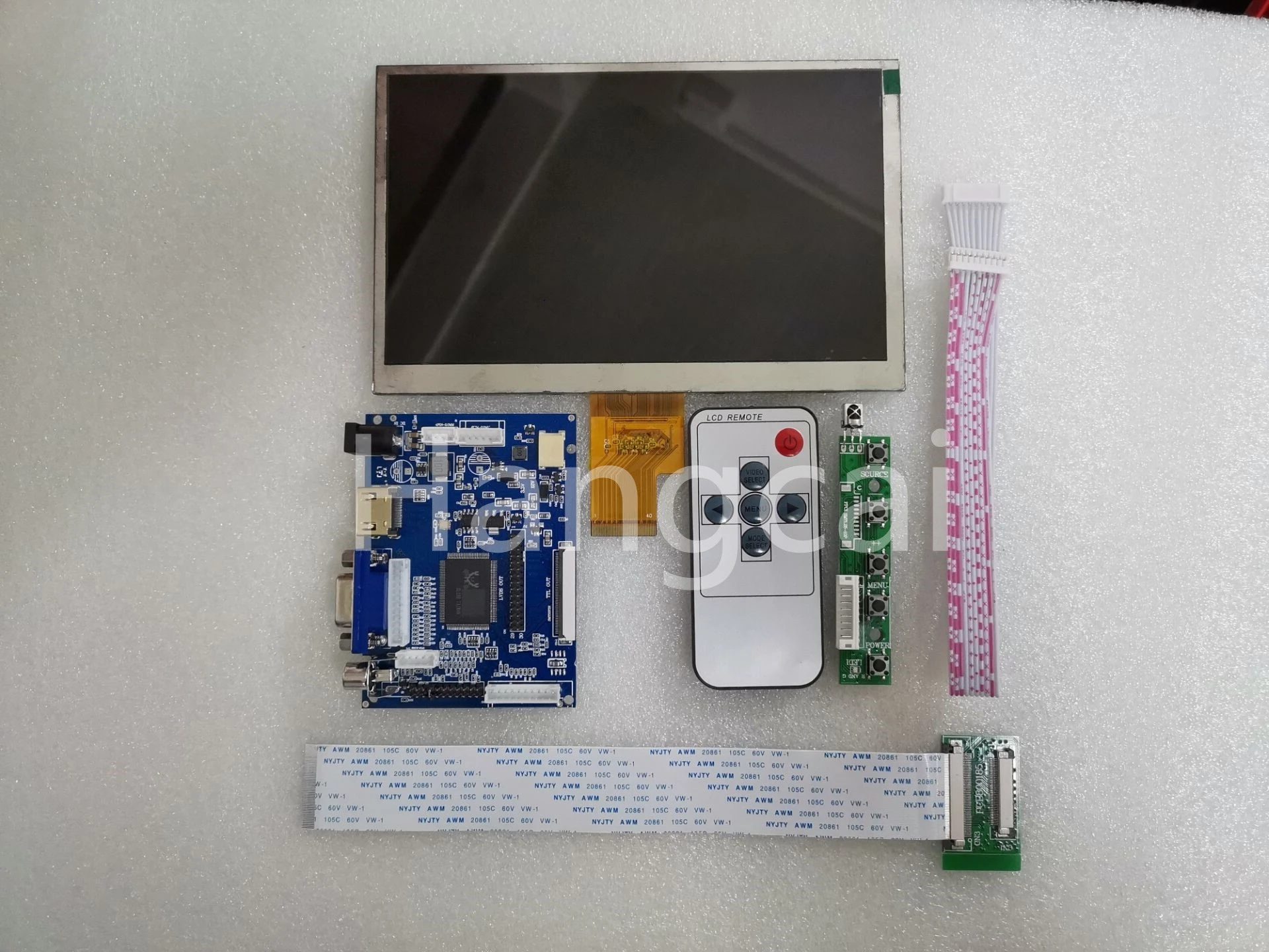 Claa070nd02 Ej070na02 At070tna2 V.1 7 Inch Lcd Driver Controller Board Kit Hdmi+vga+ 2av+audio ...