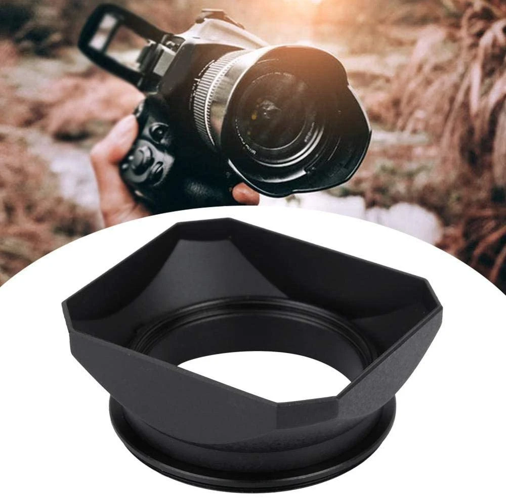 37 39 40.5 43 46 49 52 55 58 Mm Square Shape Lens Hood Screw Mount For ...