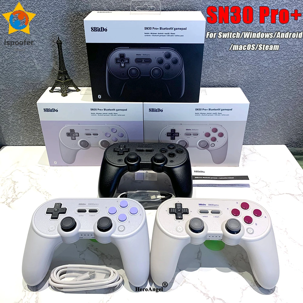Sn30 Pro Plus-controle 8bitdo Sn30 Pro +, Oficial, Bluetooth, Gamepad ...
