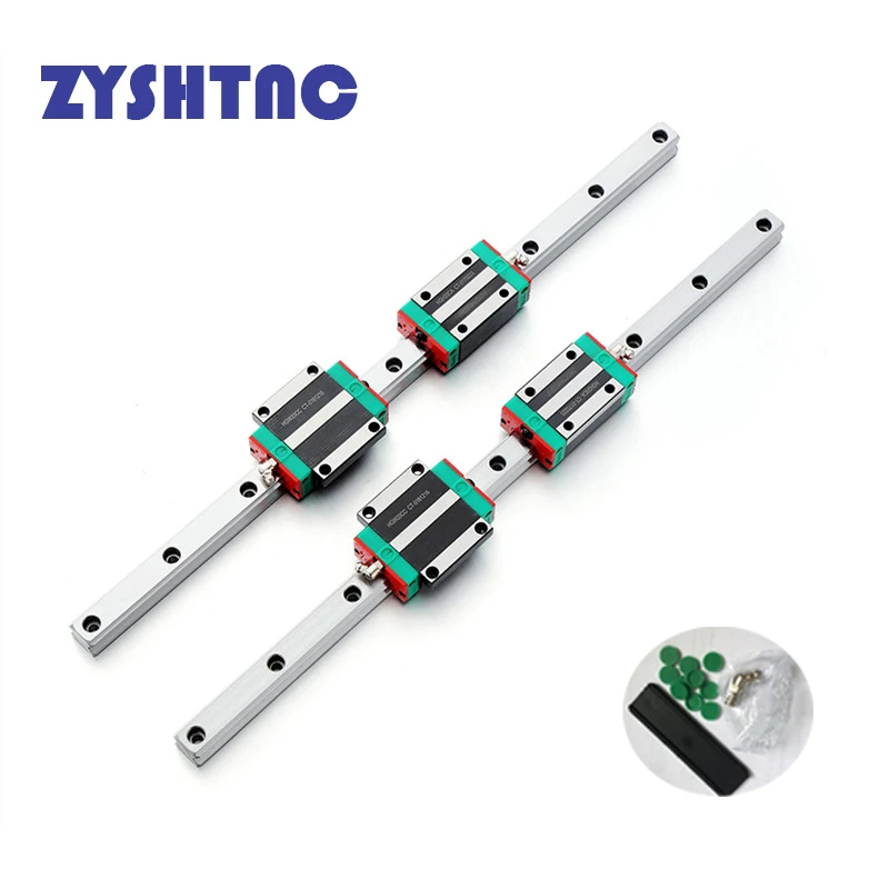 Free shipping HGR25 linear guide 25mm 2pc linear guide rail any length+ 4pc linear carriage ...