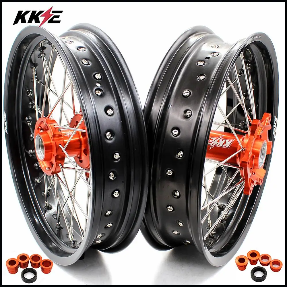 KKE 3.5/4.25 Supermoto Wheels Rims Set For KTM SX SXF XC XCW XCF EXC ...