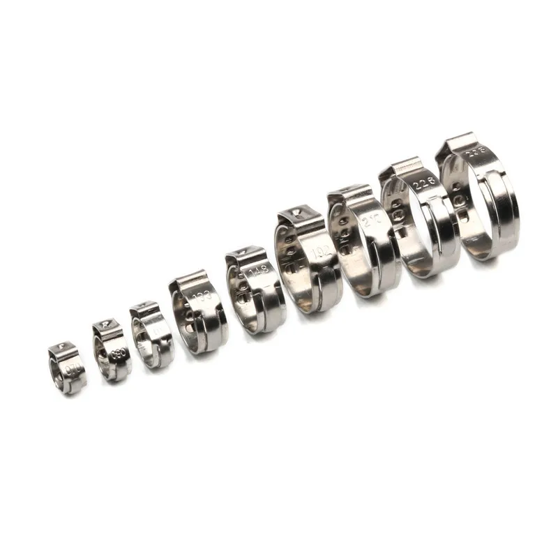 Pipe-Clamp-High-Quality-10-PCS-Stainless-Steel-304-Single-Ear-Hose ...