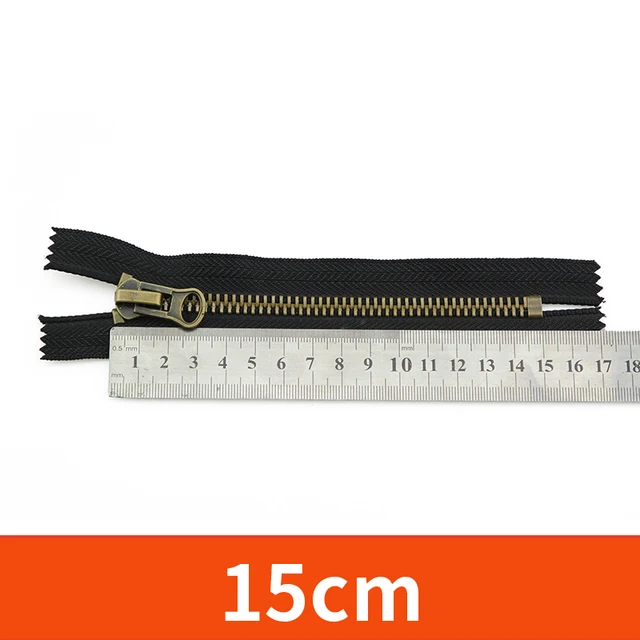 8# 12/15/18/20/25/70/80/90/100/120 cm Metal Bronze zipper open-end ...