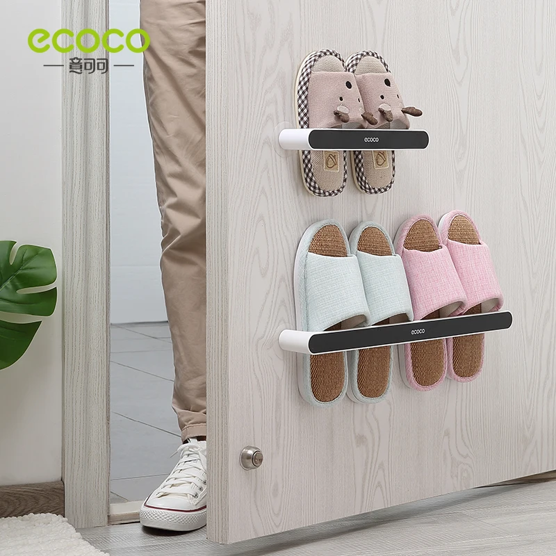 Ecoco Wall-mounted Bathroom Slipper Organizer Storage Rack Does Not ...