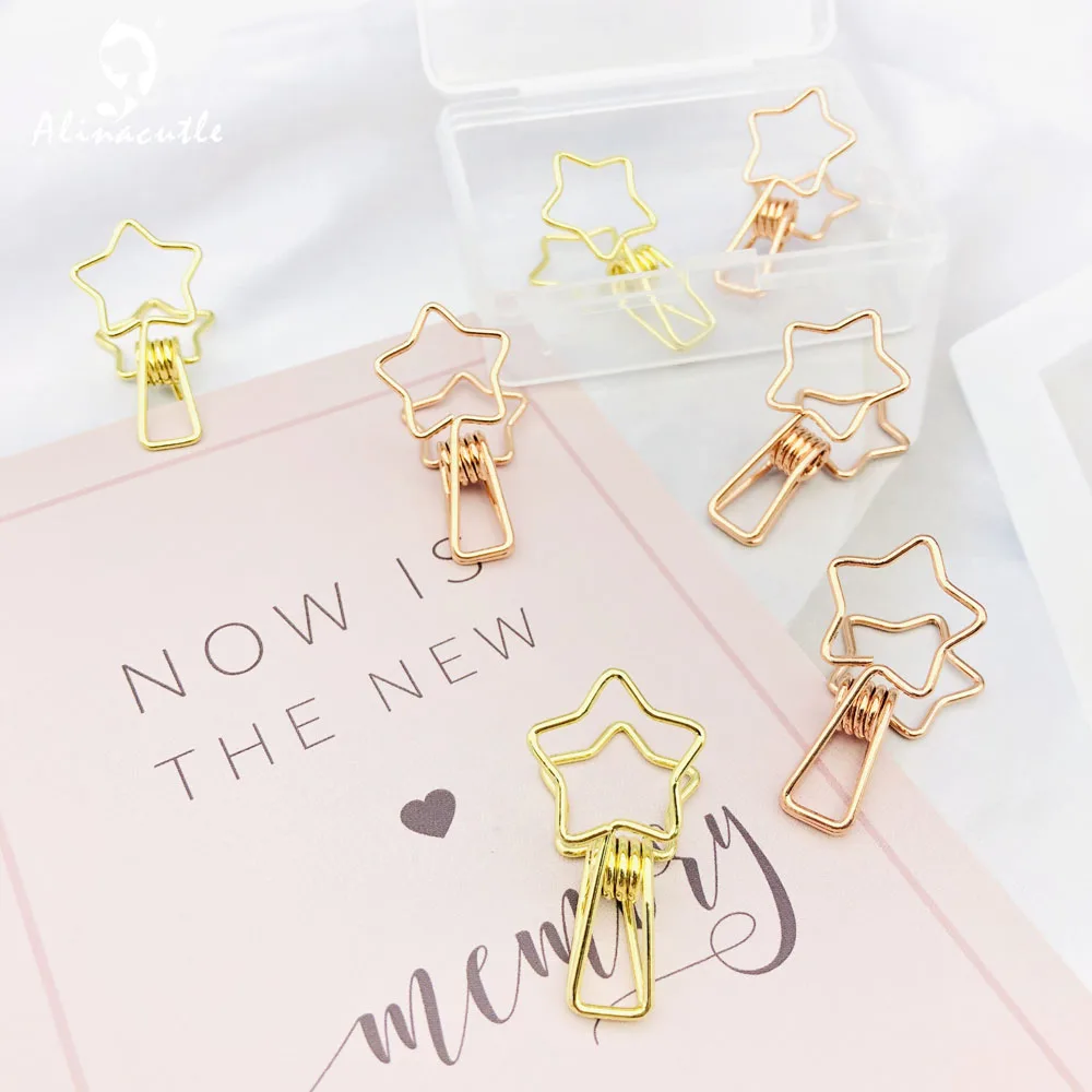 8Pcs Cute Star Shaped Paper Clips Box Set, Fun Metallic Paperclips For ...