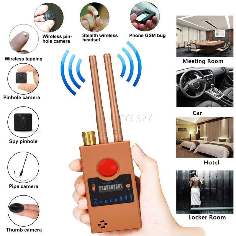 Wifi Pinhole Hidden Camera Detector Dual Antenna G529 Rf Signal Secret ...