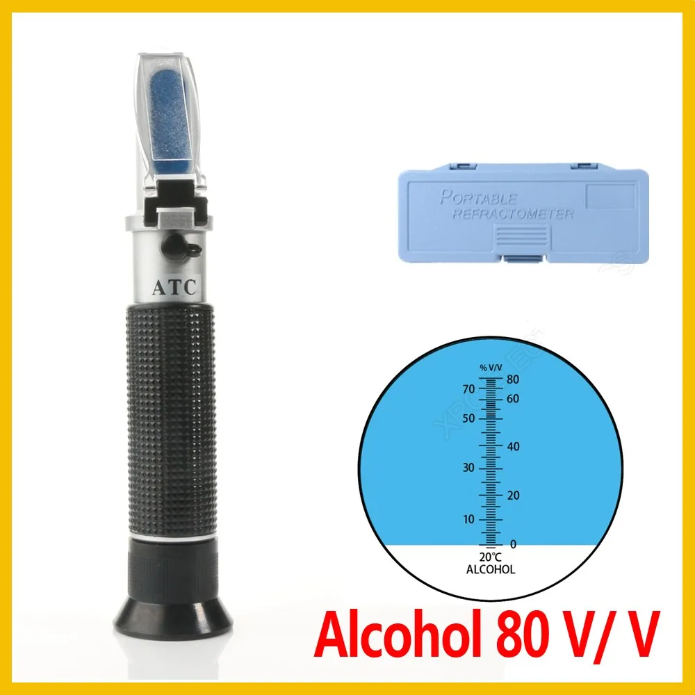 RZ RefraktoMeter Alkohol Meter 0 ~ 80% V/V ATC Alkoholmeter für ...