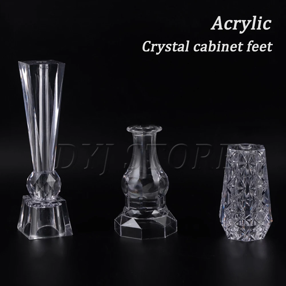 2Pcs-Acrylic-Crystal-Furniture-Legs-Heavy-Duty-Glass-Tea-Legs-for ...