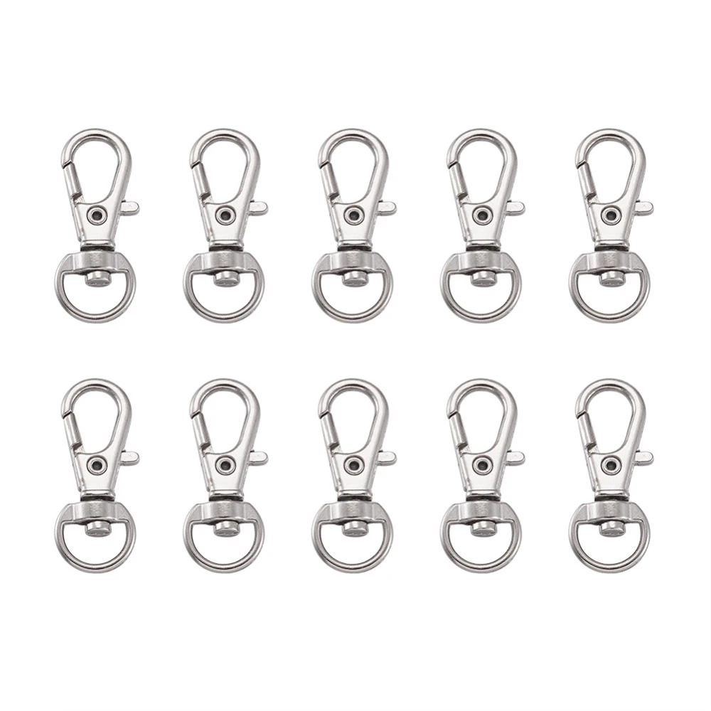 100pcs Alloy Swivel Lanyard Snap Hook Lobster Claw Clasps Jewelry ...