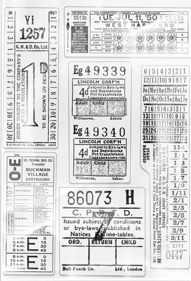 CLEAR STAMP ticket background DIY Scrapbook Card album paper craft ...