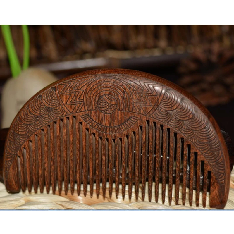 ZGTGLAD Pocket Wooden Comb Natural Gold Sandalwood Super Narrow Tooth ...