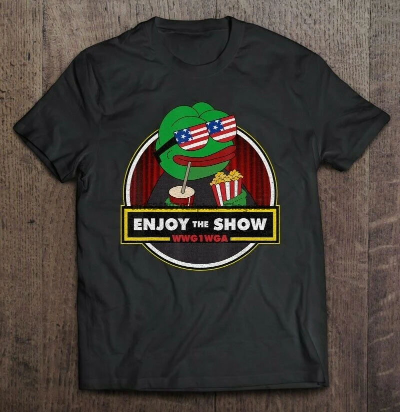 Qanon Enjoy The Show Wwg1wga Q Anon S T shirt Unisex tee| | - AliExpress