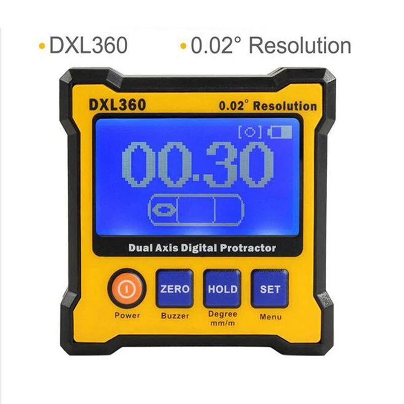 Digital Protractor Level Inclinometer Measuring Angle Ruler Elevation ...