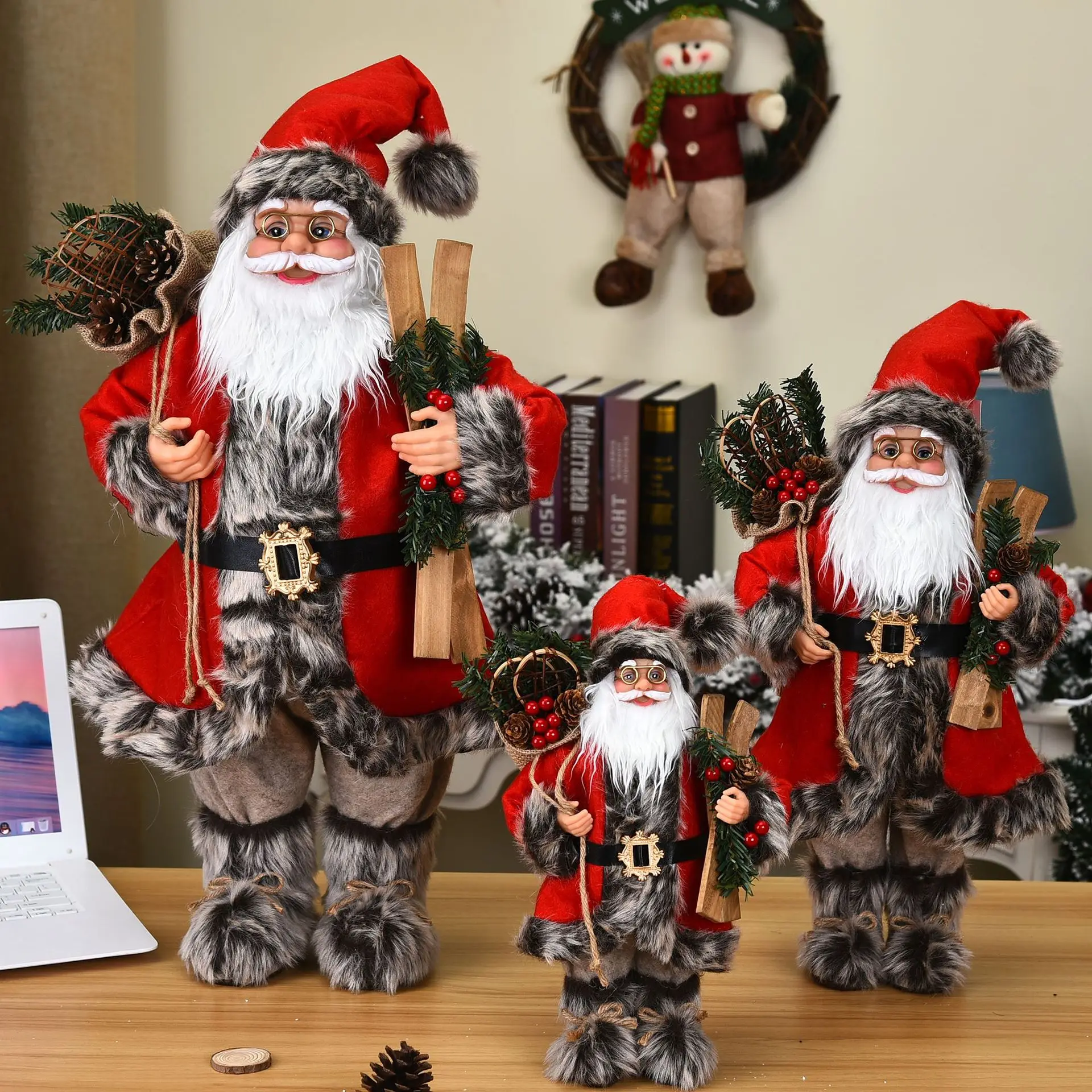 2021 New Christmas Decorations Red Santa Claus Home Furnishing Santa ...