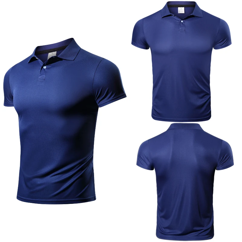 100-Polyester-T-Shirt-For-Men-Sportswear-Casual-Collar-Camisetas-Sports ...