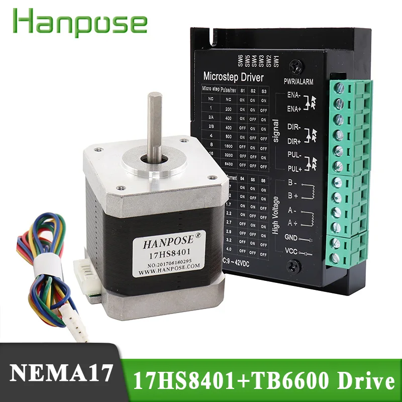 Free Shipping 4-lead 17hs8401 2 Phase Nema17 Stepper Motor With Drive ...