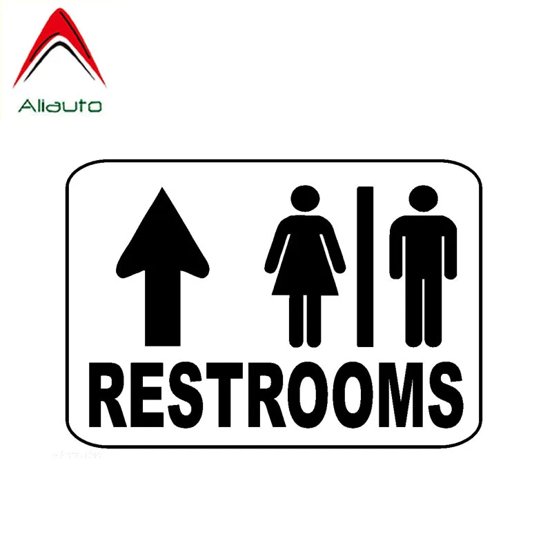 Aliauto Personality Car Sticker Restroom Sign Male Female Up Arrow ...