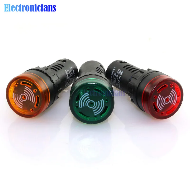 Buzzer Lamp Ad16-22sm Led Flash Alarm Indicator Signal Lamp With Buzzer ...