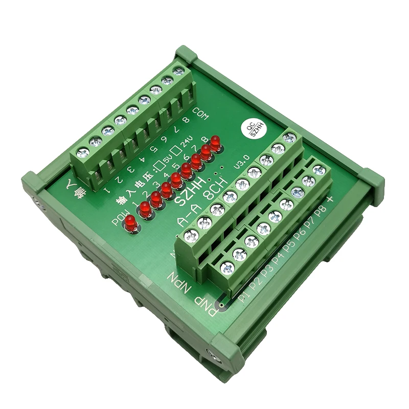 A-A-8CH-Optocoupler-Isolation-Board-Terminal-Block-8-Channels-High-and ...