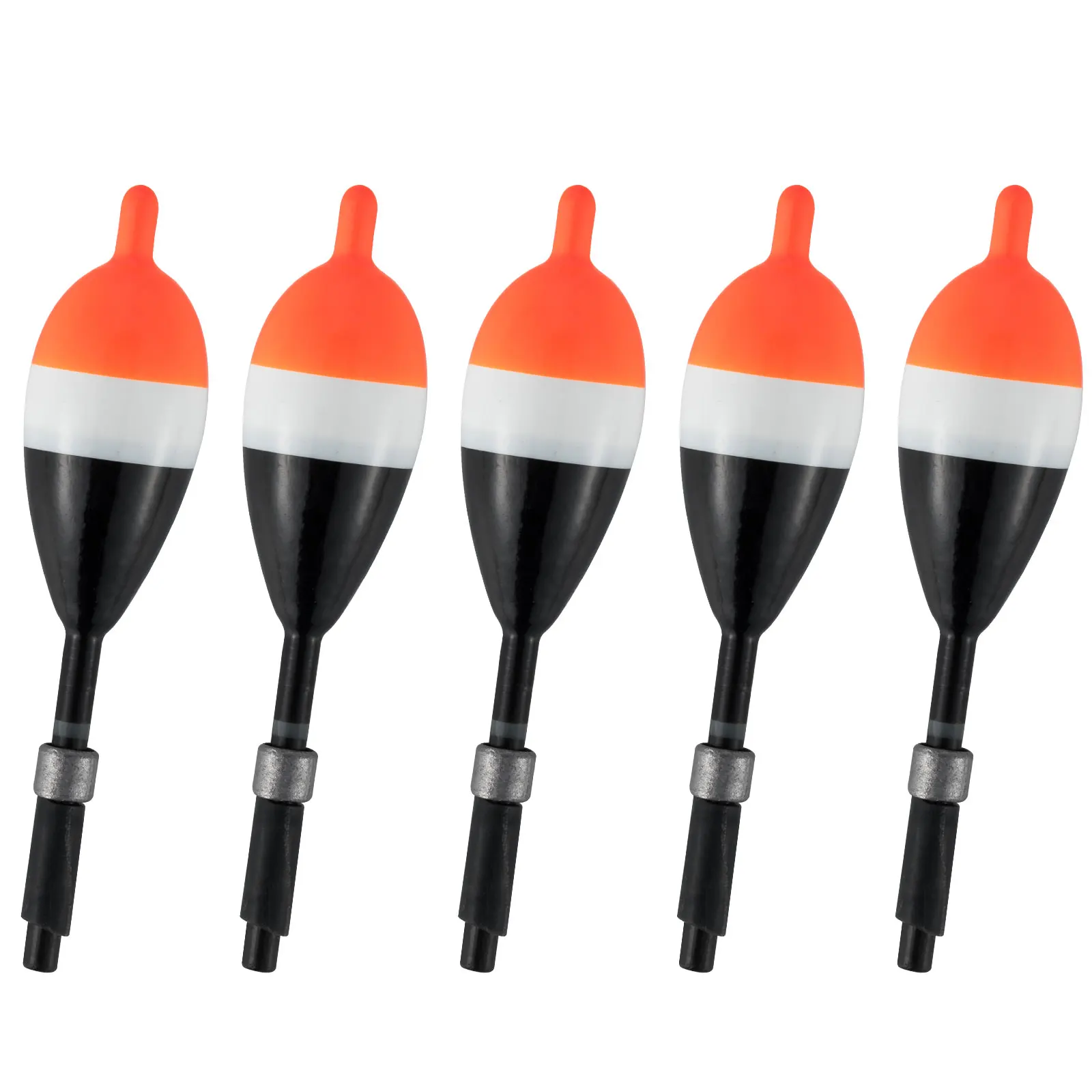 5pcs-Balsa-Wood-Fishing-Float-Bobber-with-Lead-Weight-Sinker-Saltwater ...