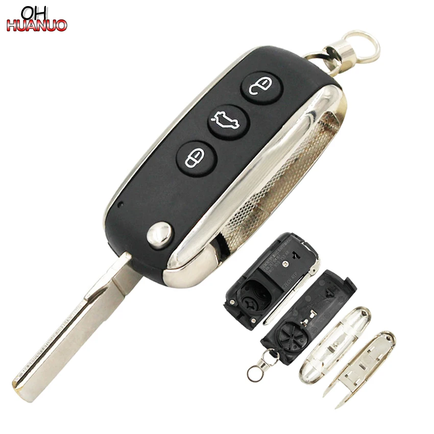 3-Buttons-Modified-Folding-Flip-Blank-Fob-Key-Case-Remote-Smart-Key ...