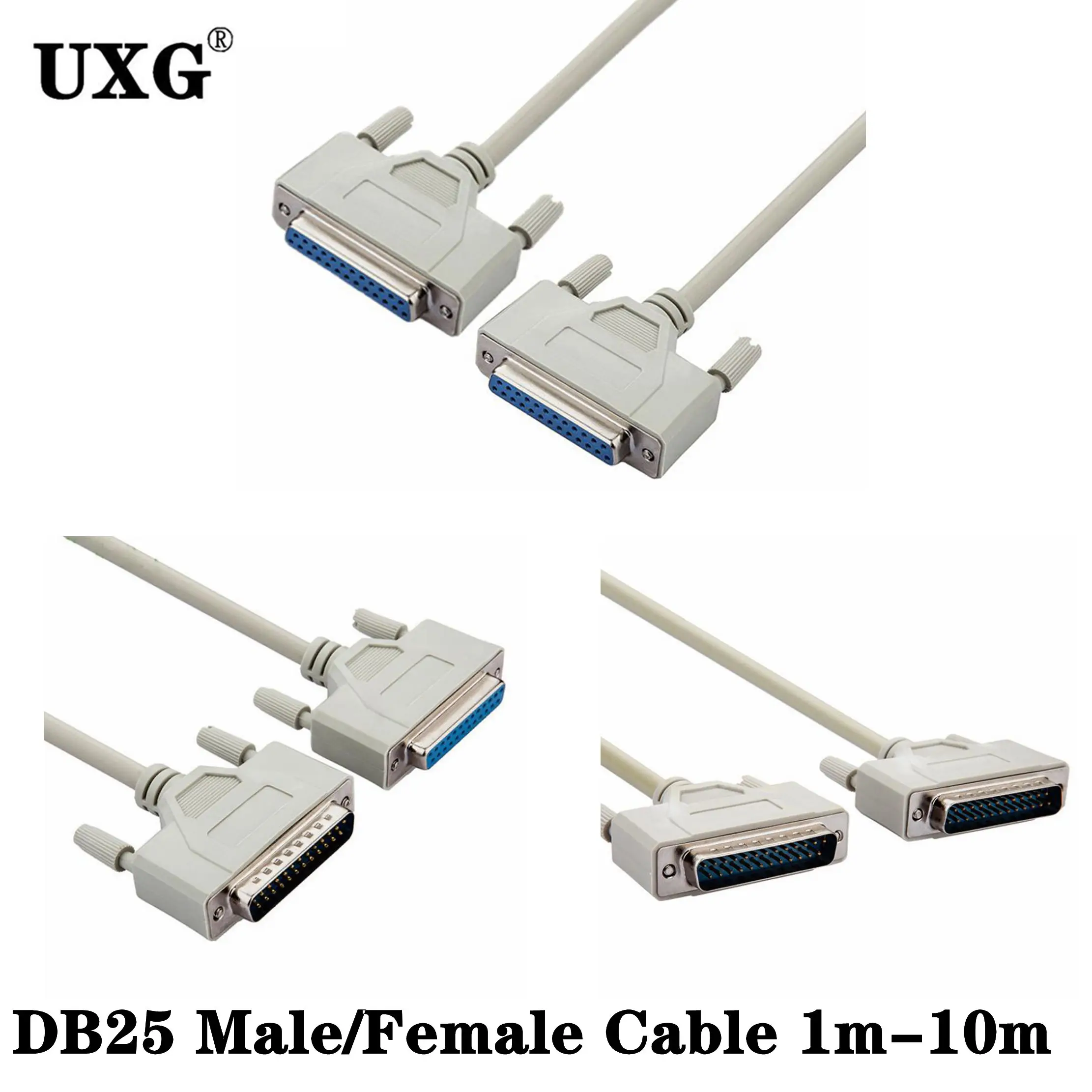 5m 3m Good Quality Db25 25pin Male To Female M/f Parallel Lpt Cable Db25 To Db25 Cable For Laser ...