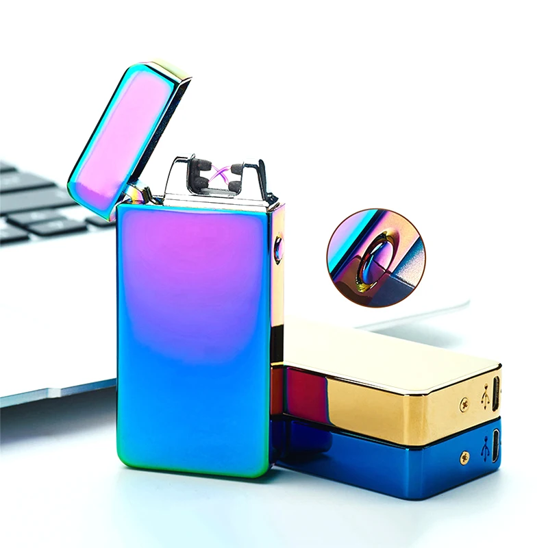 Usb 라이터 전기 듀얼 아크 금속 flamelesstorch 충전식 windproof 라이터 새로운 패션과 뜨거운 판매 ...